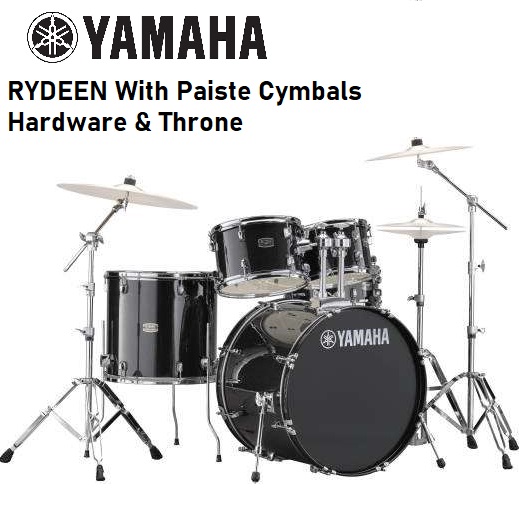 Yamaha Rydeen 5-Piece Drum Kit (20,10,12,14,SD) with Rydeen – RED ...