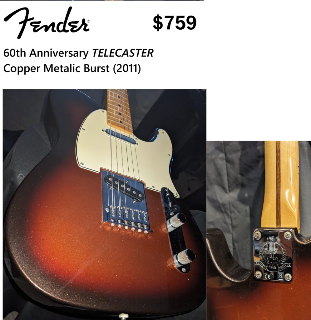 Fender 60th Anniversary Telecaster Copper Metalic Burst – Murphy's Music