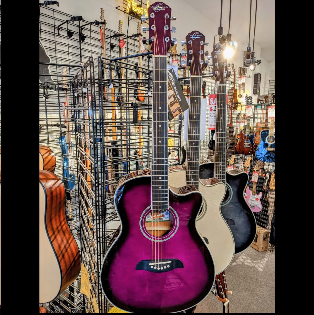 Oscar Schmidt.Washburn Flame Maple Cutaway Acoustic-Electric Guitar ...