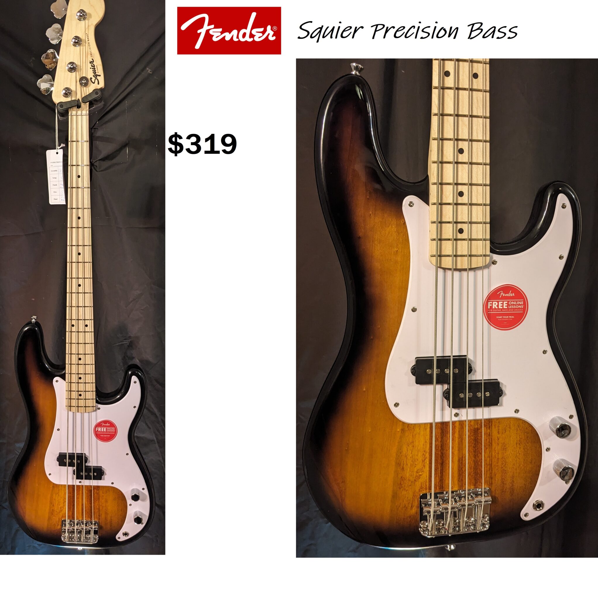 Squier Sonic Precision Bass Guitar – Murphy's Music