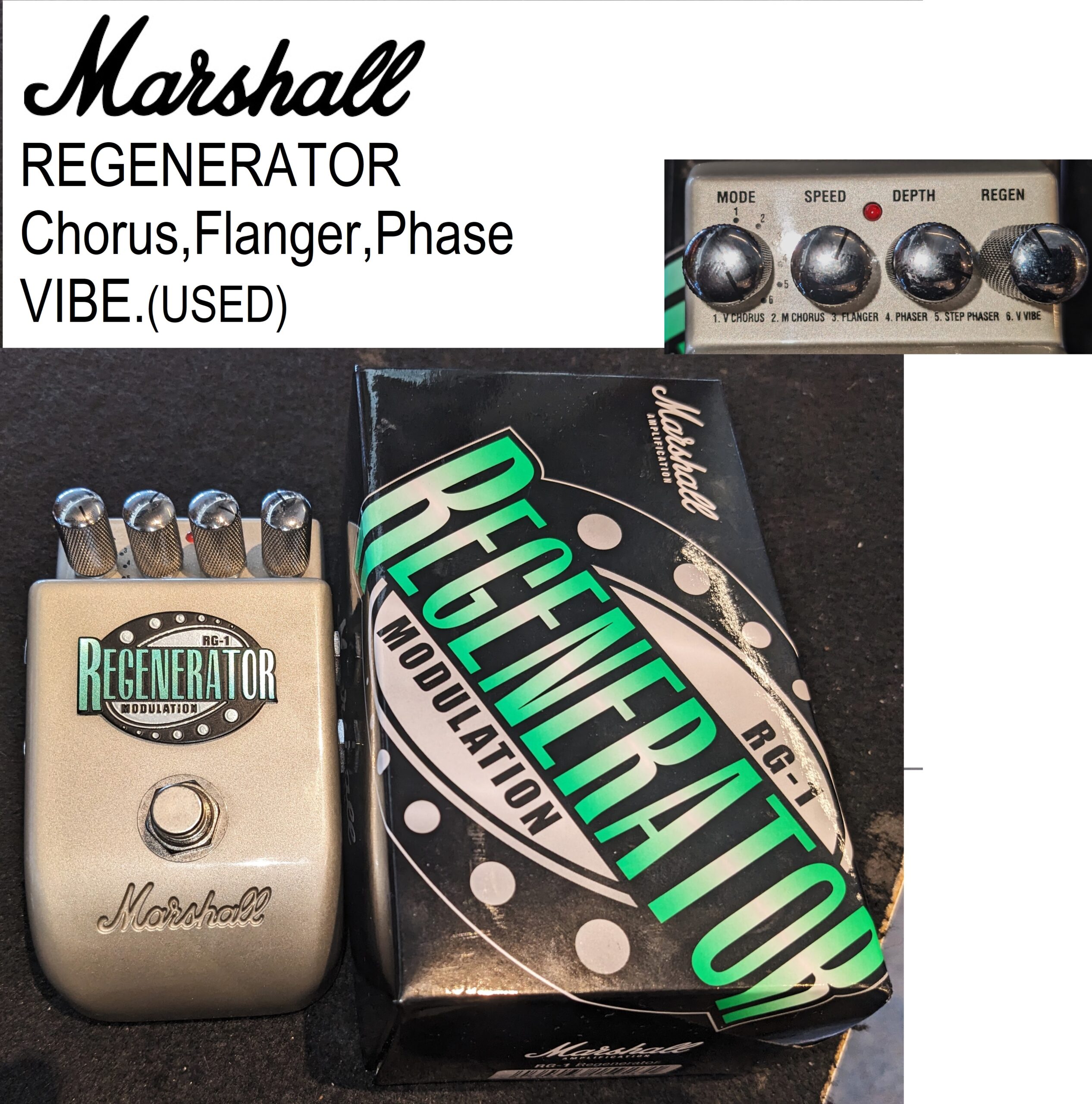 Marshall Regenerator Vibe,Chrous,Flanger,Phaser (used) – Murphy's Music